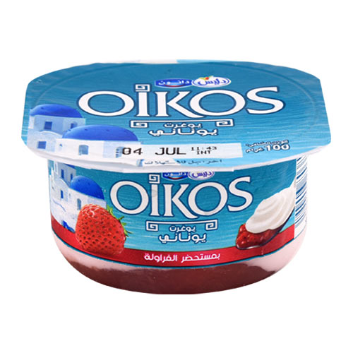 Yaourt à la Grecque Fraise DELICE DANONE 100Gr ياغرت يوناني بالفراولة ...